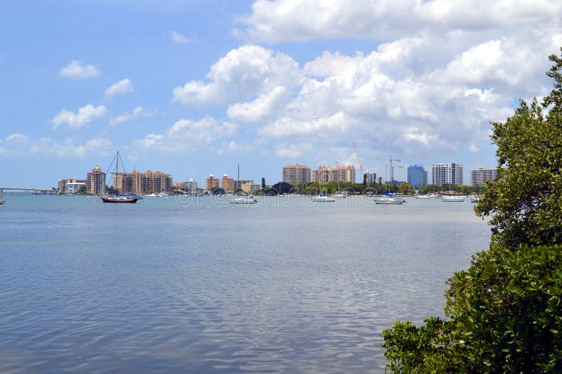 Sarasota Bay in Florida stock image. Image of north, boat - 55863535