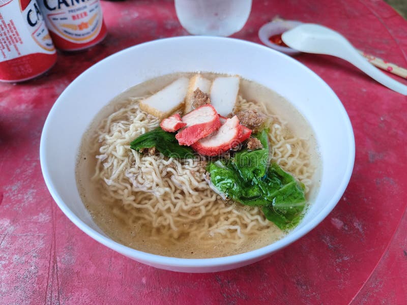 Sarawak Kolo Mee Soup stock photo. Image of lunch, produce - 266624664
