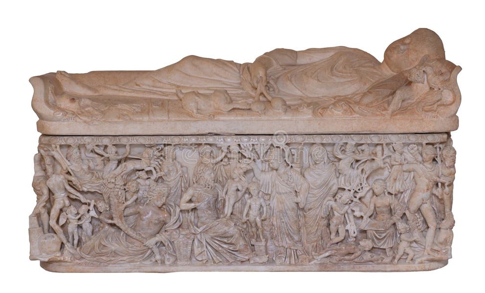 Sarcophagus with the Myth of Prometheus Stock Image - Image of ...
