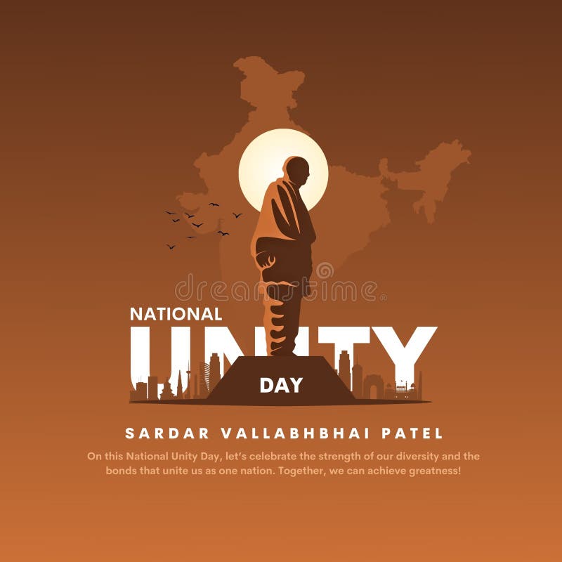 Sardar Vallabhbhai Patel, National Unity Day Stock Illustration ...