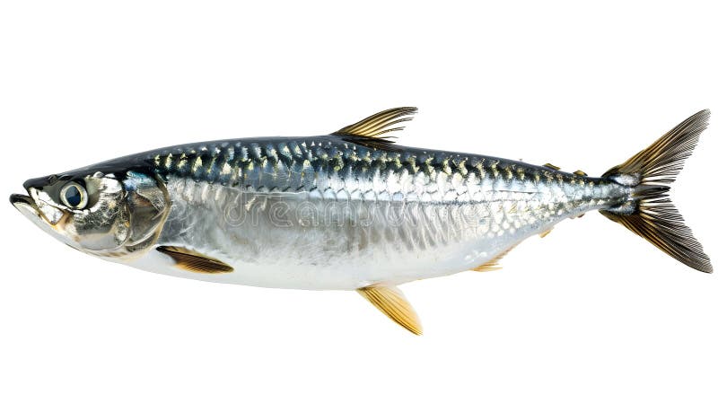 Sardine Fish Isolated on Solid White Background. this is AI Generative ...