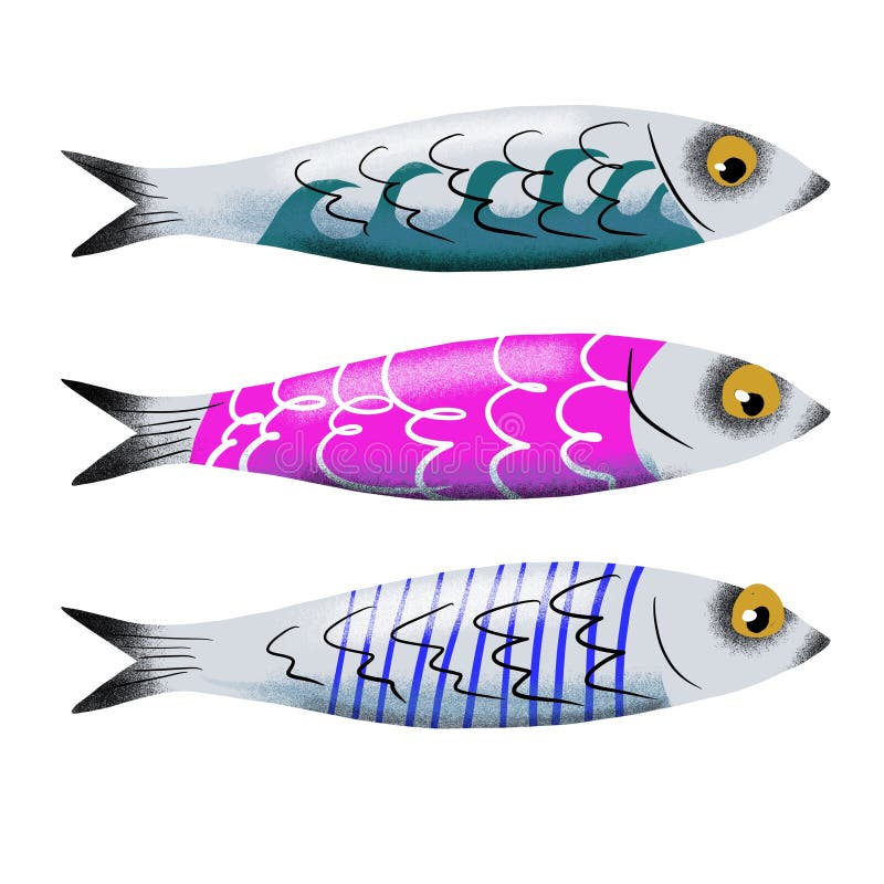 Artistic Sardines Stock Illustrations – 70 Artistic Sardines Stock ...
