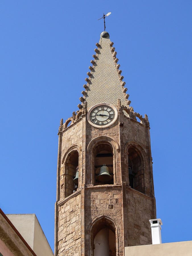 Dome of the Church of San Michele, Alghero, Sardinia, Italy Stock Image ...