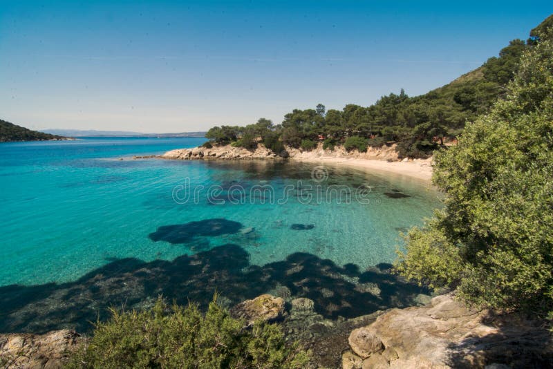 Sardinia Bay of Cala Moresca Stock Photo - Image of travel, moresca ...