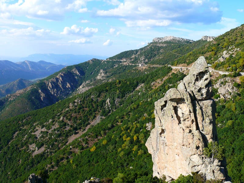 Gennargentu National Park, Sardinia, Italy: Serene Winding Road through ...