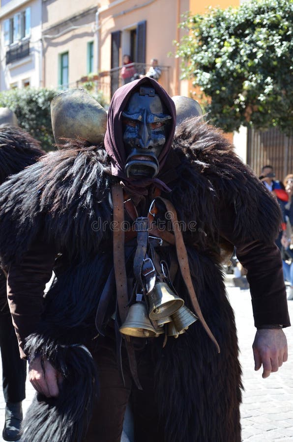 Sardinia, Italy: Mamuthones Editorial Photography - Image of procession ...