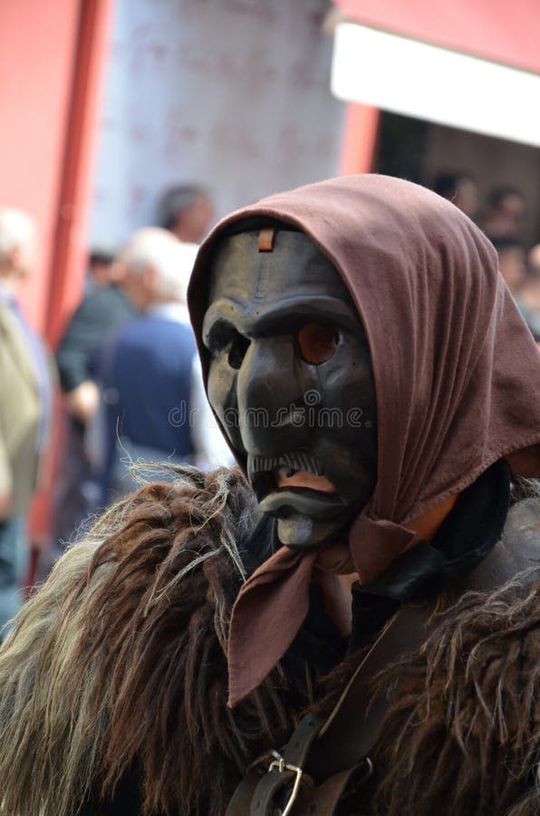 Sardinia. Mamuthones Parade Editorial Stock Image - Image of music ...