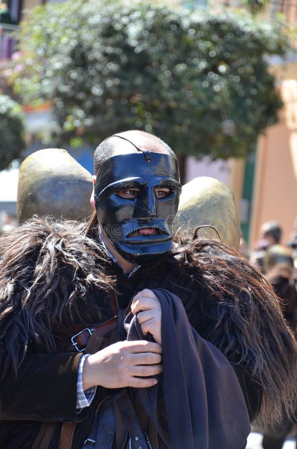 Sardinia, Italy: Mamuthones Editorial Stock Image - Image of catholic ...