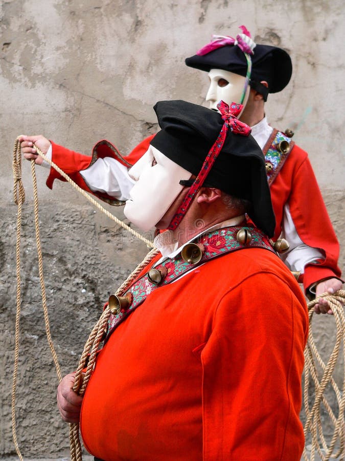 Sardinia. Mamuthones Parade Editorial Stock Image - Image of music ...