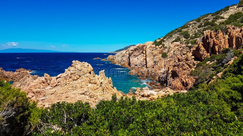 Sardinia sea and rock stock photo. Image of island, natural - 83229640