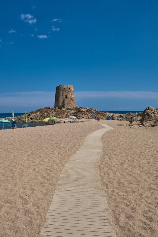 Sardinia, Tower and Beach of Barisardo, Ogliastra - Italy August 2022 ...