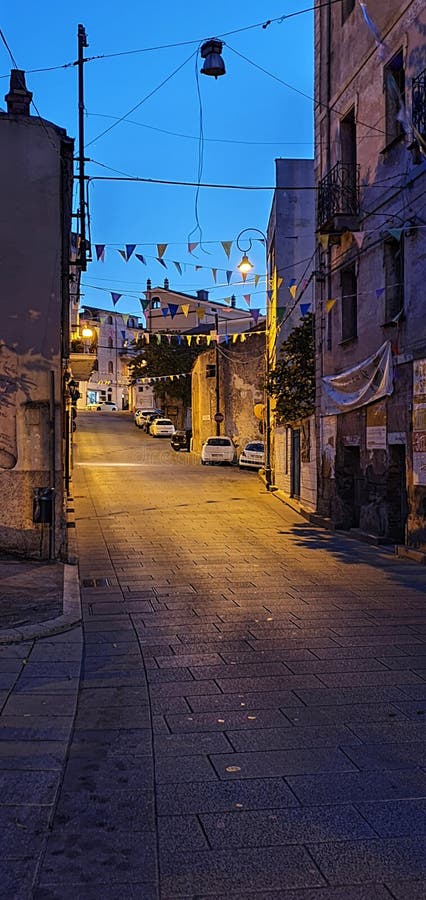 Sardinian city sunset stock image. Image of sardinian - 166740895