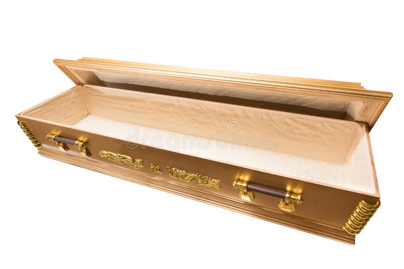 Ein offener Sarg stockbild. Bild von begräbnis, grab - 55460741