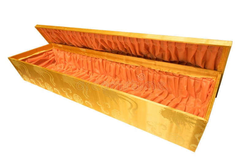 Ein offener Sarg stockbild. Bild von begräbnis, grab - 55460741