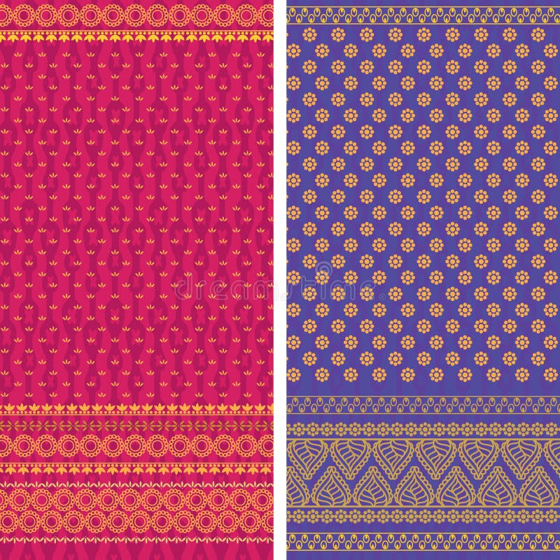 Seamless Indian Patterns stock vector. Illustration of henna - 23586094