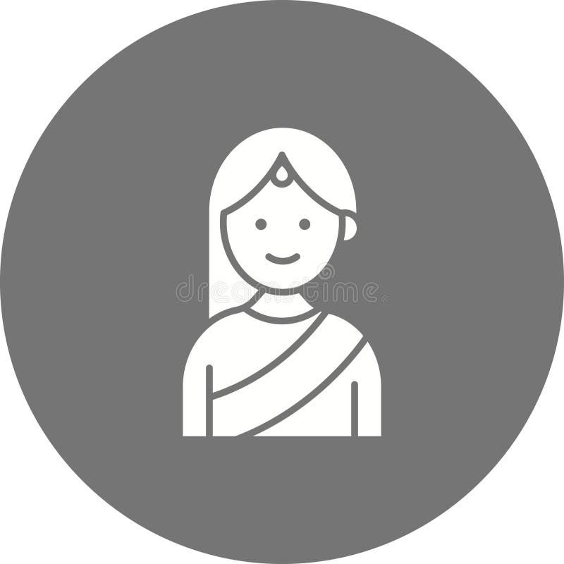 Sari icon vector image. stock vector. Illustration of line - 304878263