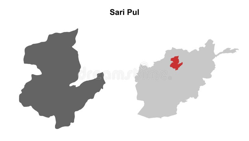 Sari Pul outline map stock illustration. Illustration of infographic ...