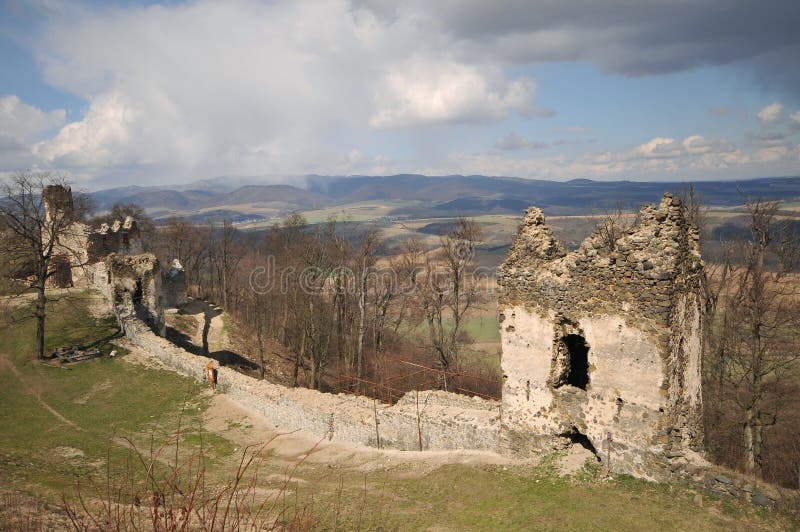 Saris castle stock image. Image of central, plateau, hungarian - 61795957