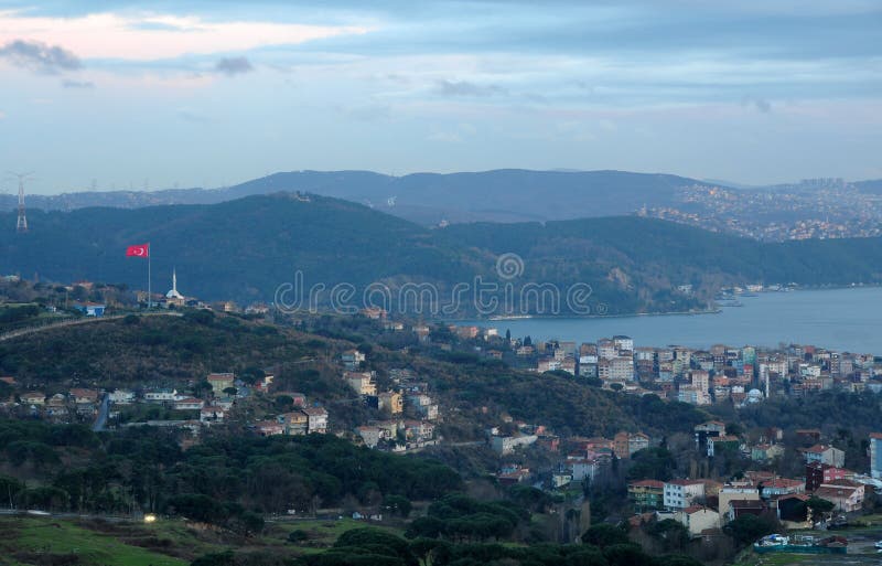 Sariyer and Bosphorus stock photo. Image of landmark - 292952698