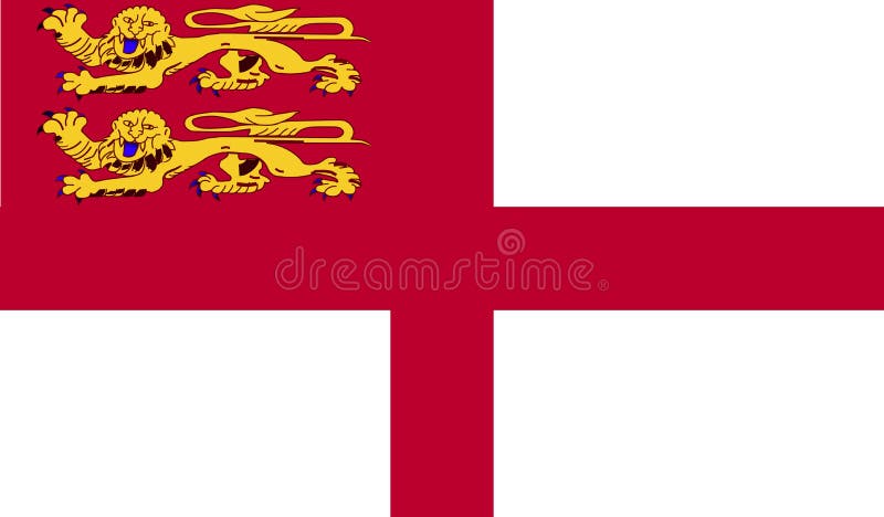 Sark Official Flag, United Kingdom, Vector Illustration Stock Vector ...