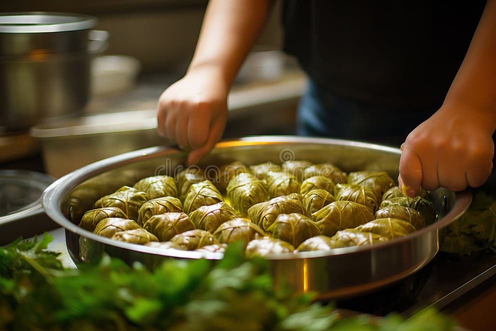 A Sarma Dish Making a Sarma Dish. Stock Photo - Image of cook, gratin ...