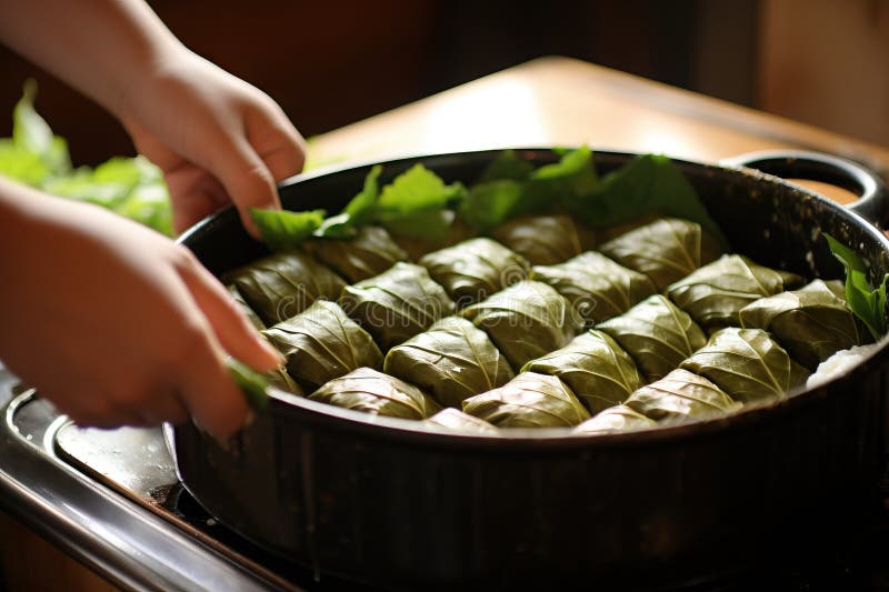 A Sarma Dish Making a Sarma Dish. Stock Photo - Image of closeup, diet ...