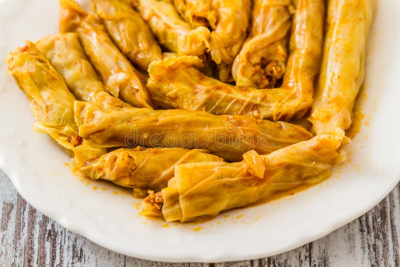 Sarma, Stuffed Cabbage Rolls Stock Image - Image of filling, leaves ...