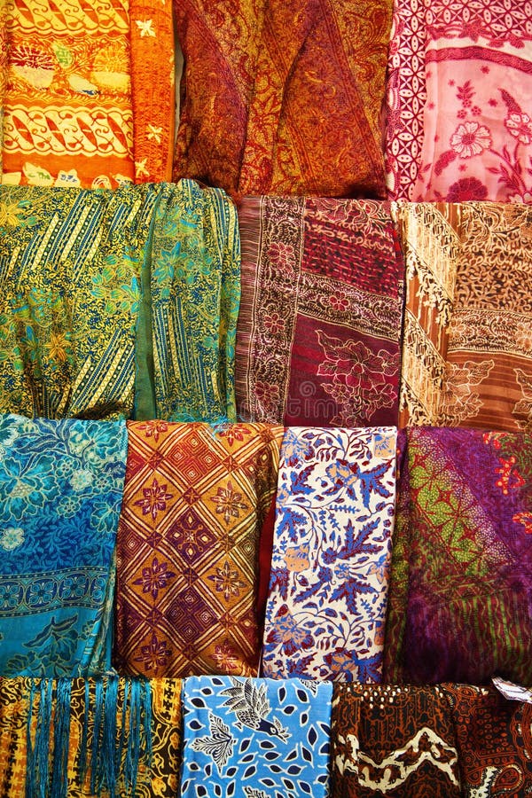 Assortment of Colorful Sarongs Stock Image - Image of balinese, colored ...