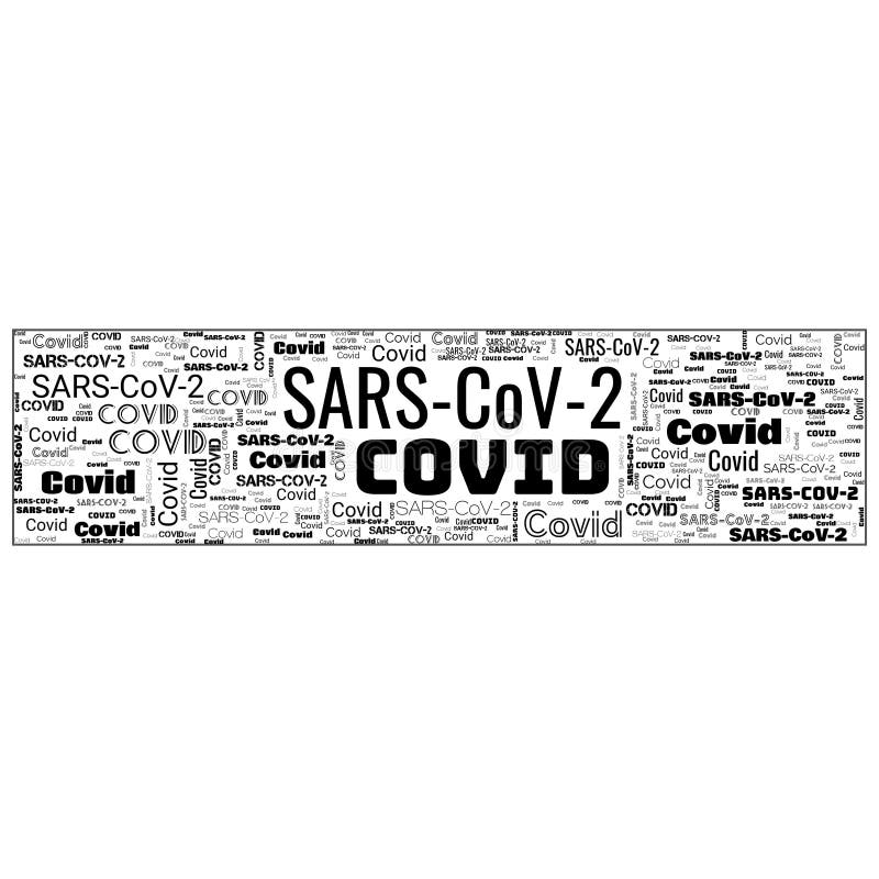 SARS-COV-2 Covid Text Letters Abstract Background Illustration Stock ...
