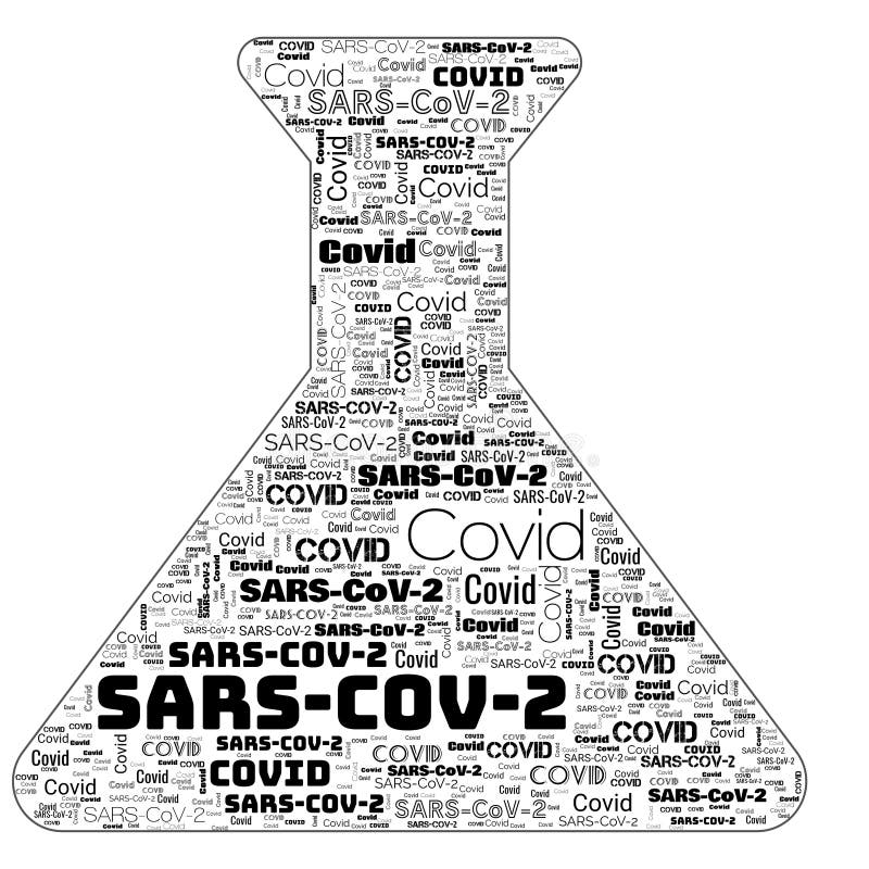 SARS-COV-2 Covid Text Letters Abstract Background Illustration Stock ...