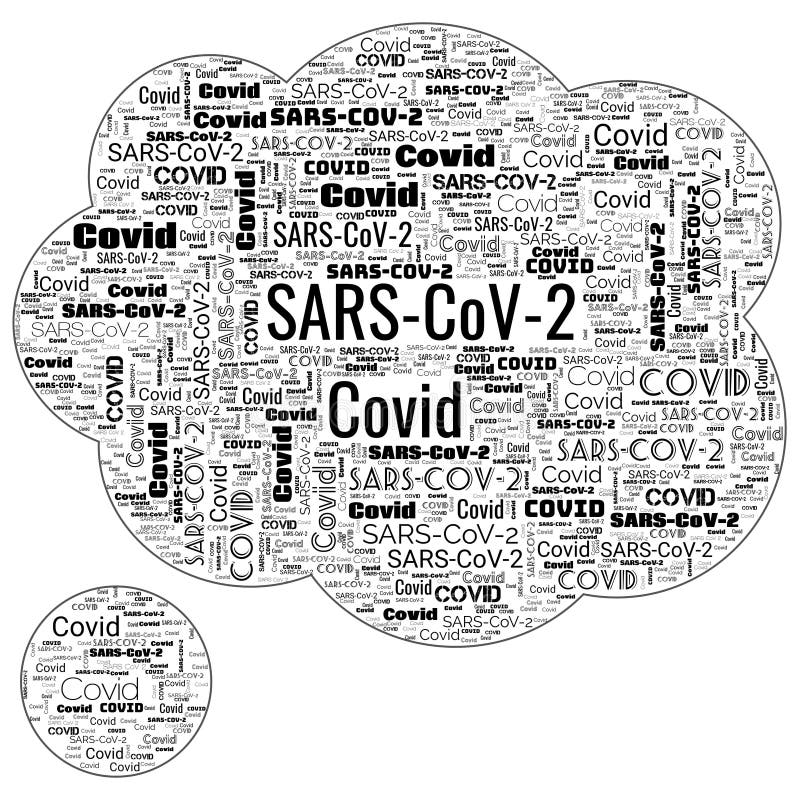 SARS-COV-2 Covid Text Letters Abstract Background Illustration Stock ...