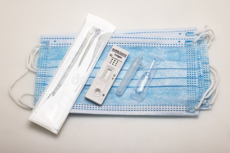 SARS CoV-2 Rapid Antigen Test Kit (ATK)on Face Mask , Coronavirus ...
