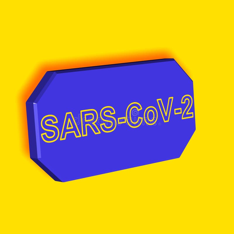 `SARS-CoV-2` - Word, Lettering or Text As 3D Illustration, 3D Rendering ...