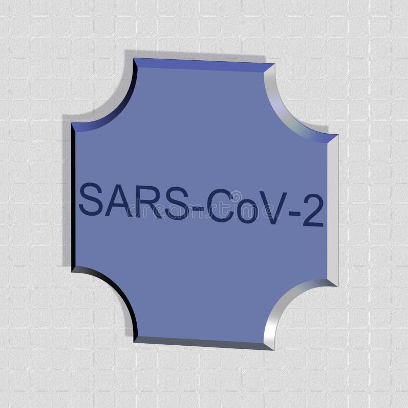 `SARS-CoV-2` - Word, Lettering or Text As 3D Illustration, 3D Rendering ...