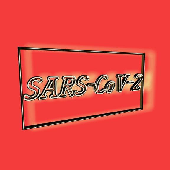 "SARS-CoV-2" - Word, Lettering or Text As 3D Illustration, 3D Rendering ...