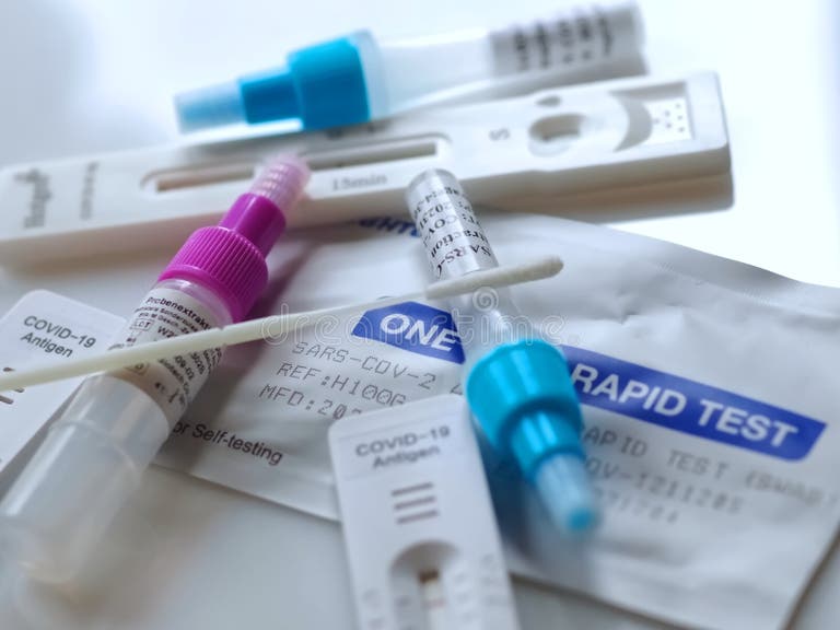 Group of Corona or Covid-19 Rapid Tests for Home Testing Editorial ...