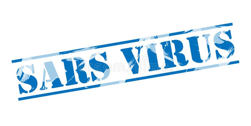 Sars virus blue stamp stock illustration. Illustration of symbol - 98293510