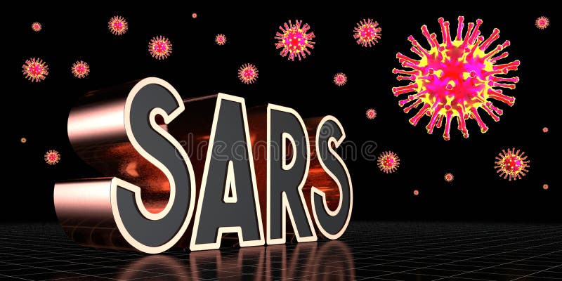 SARS Virus Concept - 3D Illustration Stock Illustration - Illustration ...