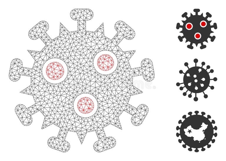 SARS Virus Polygonal Frame Vector Mesh Illustration Stock Vector ...