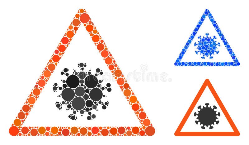 SARS Virus Warning Composition Icon of Circles Stock Vector ...
