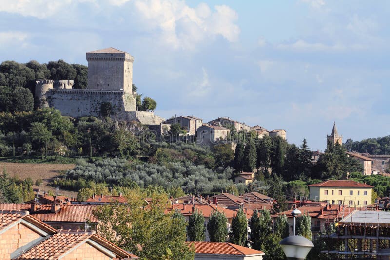 Sarteano (Tuscany) stock image. Image of horizontal, panoramic - 30041773