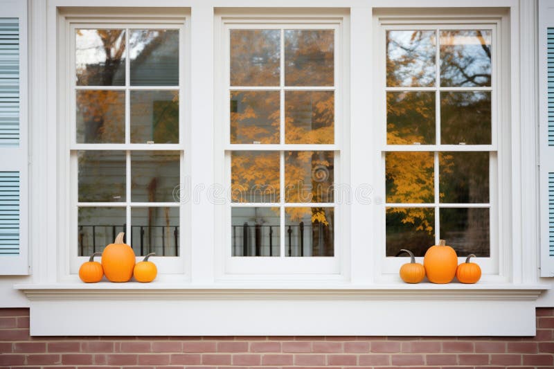 Sash Windows with Greek Revival Trim Stock Illustration - Illustration ...