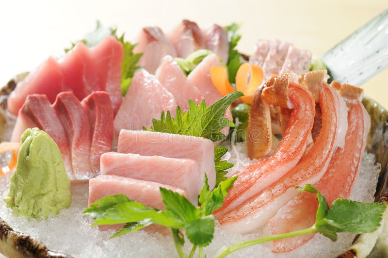 Sashimi stock photo. Image of delight, healthy, lettuce - 12339310