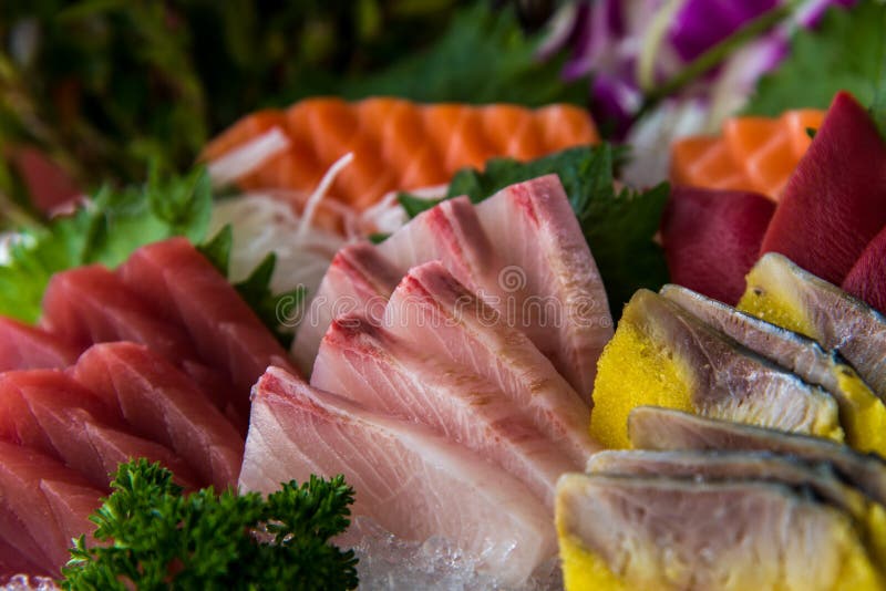 Sashimi stock photo. Image of japan, orange, dinner, crab - 67337260