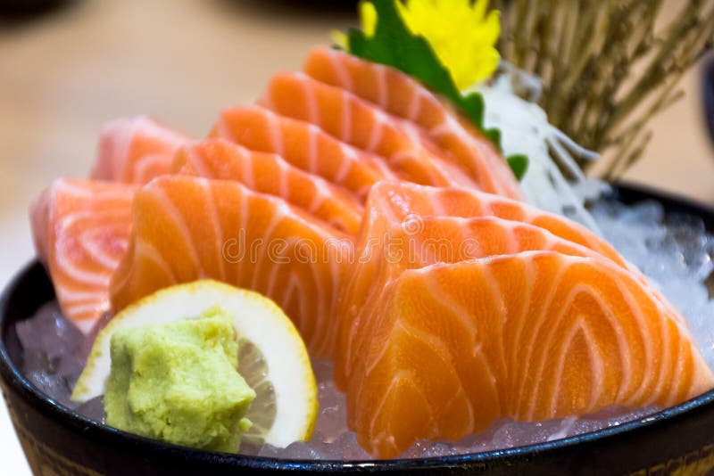 Sashimi stock photo. Image of cook, food, lemon, asian - 80305002