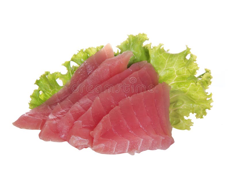 Sashimi Do Atum Com Rabanete Culinária Japonesa Delicioso Molho De Soja ...