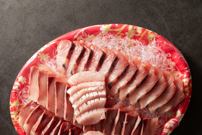 Sashimi, Fresh Raw Fish Dish Stock Image - Image of black, asia: 265266981