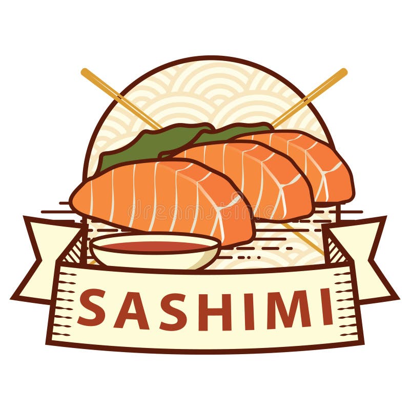 Sashimi Label. Vector Illustration Decorative Design Stock Vector ...
