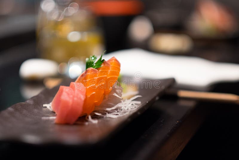 Sashimi plate stock photo. Image of plate, tuna, slice - 88085666