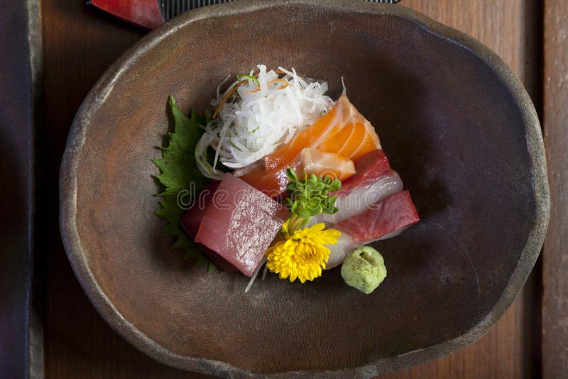 Sashimi on the plate stock photo. Image of delicious - 31808834